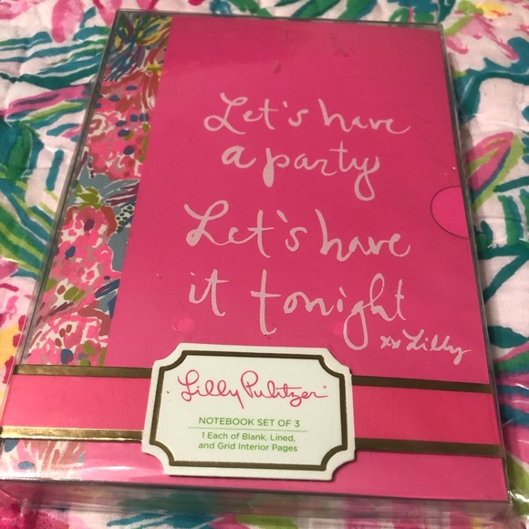 Lilly Pulitzer | Office | Lilly Pulitzer Set Of 3 Notebooks | Poshmark